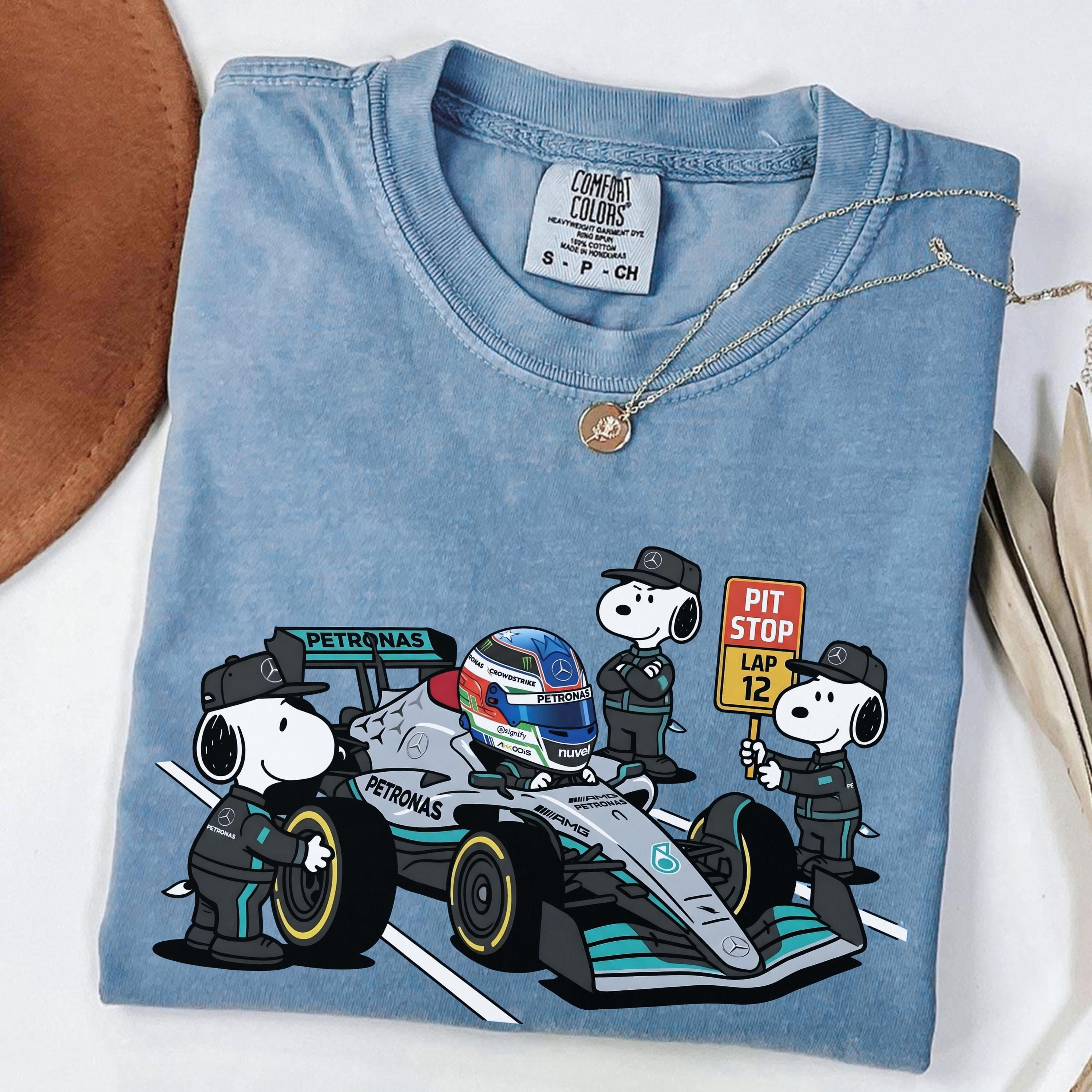 Comfort Colors® Kimi Antonelli Snoopy Pit Crew F1 Tee, Mercedes Racing ...