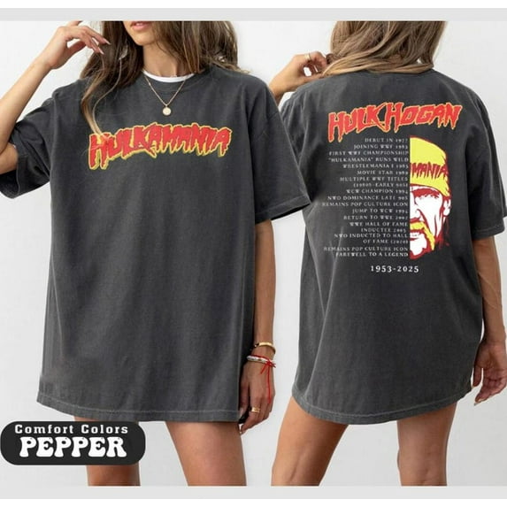 Comfort Colors Hulkamania RIP Retro T-Shirt – 2-Sided Hulk Hogan ...