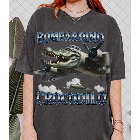 Comfort Colors Limited Bombardino Crocodilo Funny Brain Rot T-shirt ...