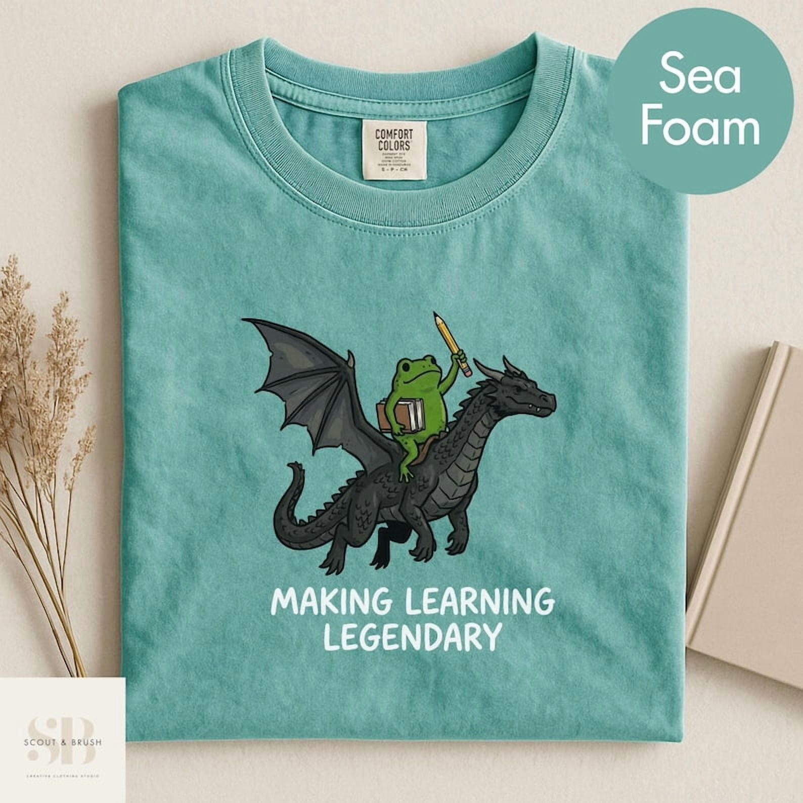 Comfort Colors Making Learning Legendary Shirt, Funny Frog Teacher ...