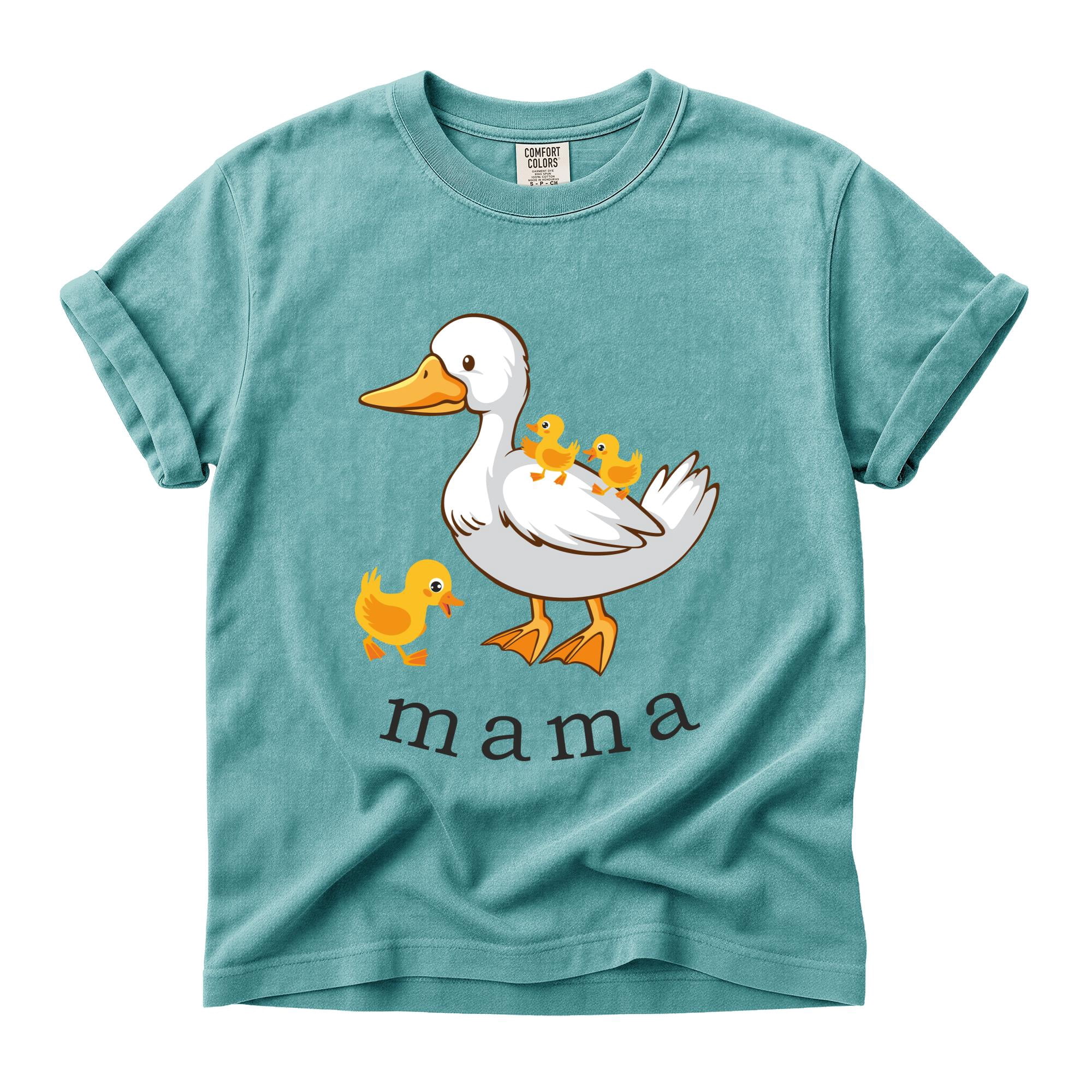 Comfort Colors Mama Duck Shirt Cute Duckling Graphic Tee Mothers Day ...