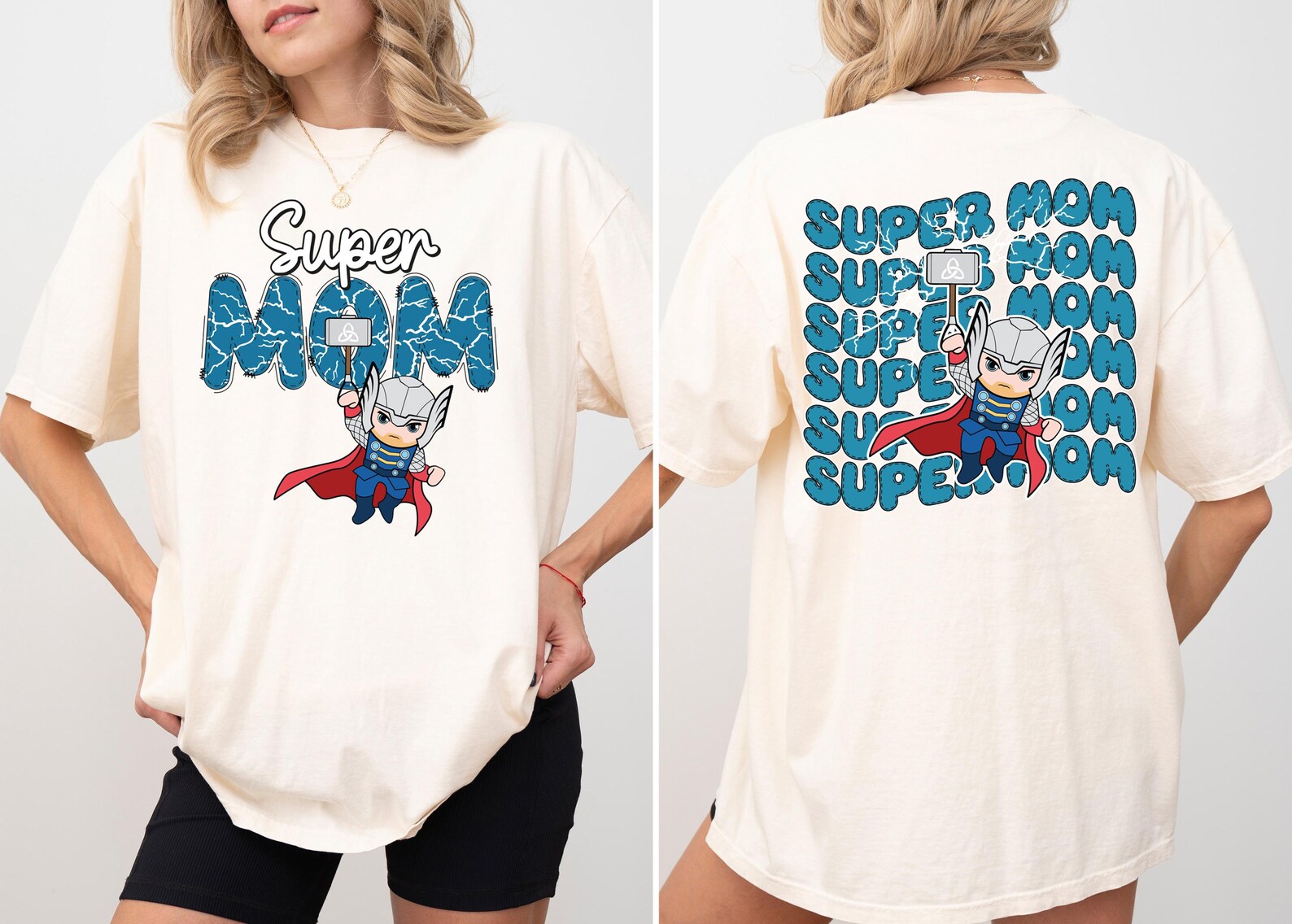 Comfort Colors Marvel Thor Mom T-Shirt, Superhero Mama Shirt, Avengers ...