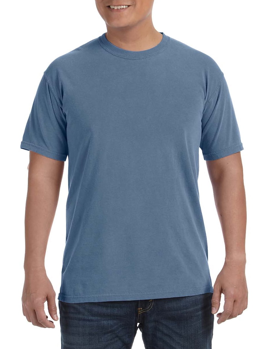 Comfort Colors Men's Ring Spun Garment Dyed T-Shirt, Blue Jean, Small ...