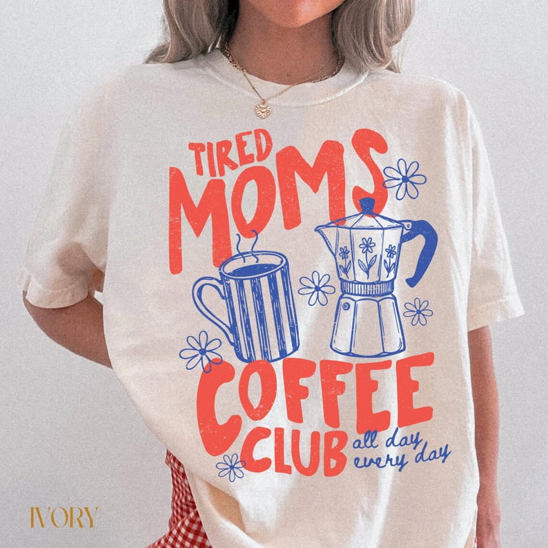 Comfort Colors Moms Coffee Club Shirt, Mom Life T-shirt, Coffee Lover ...