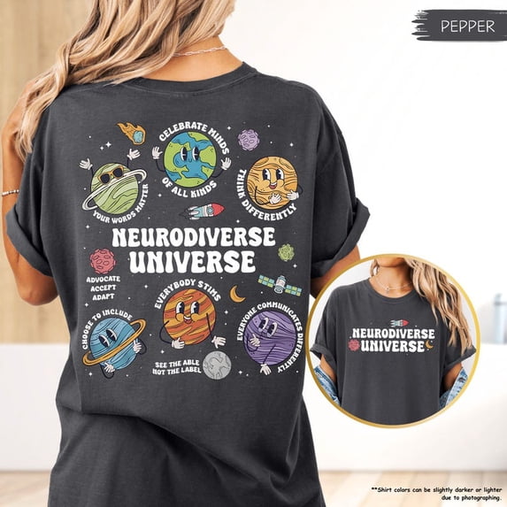 Comfort Colors Neurodiversity Shirt, Neurodiverse Universe Shirt ...