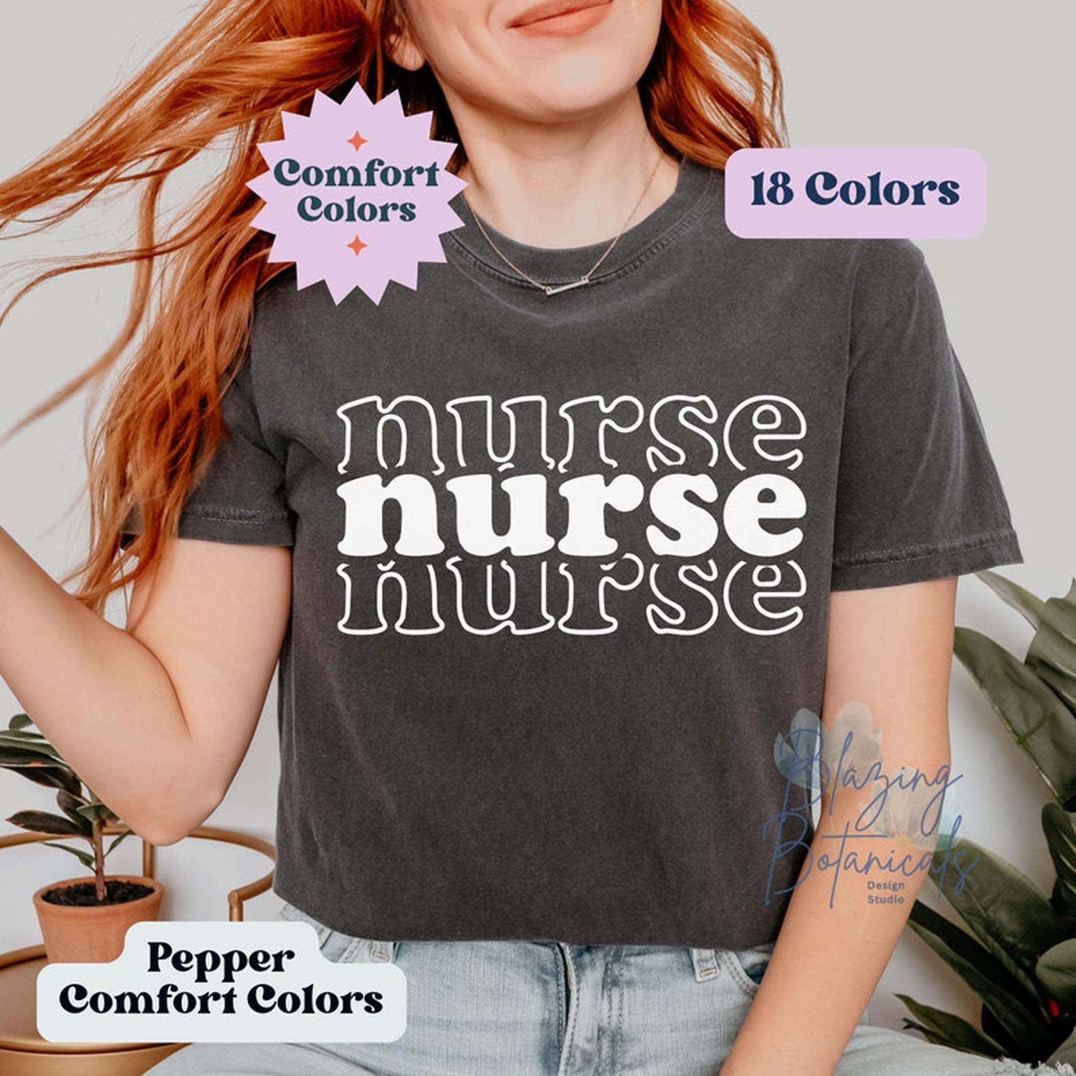 Comfort Colors Nurse Shirt, Long Sleeve Gift Shirt for Nurse ...