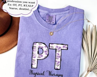 Comfort Colors OT Shirt, Coquette Bow Occupational Therapy Tee, Floral ...