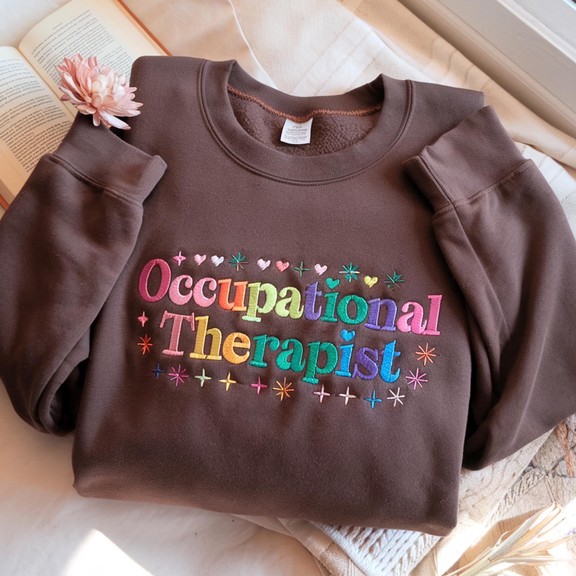 Comfort Colors® Occupational Therapy Embroidered Sweatshirt, Cute OT ...