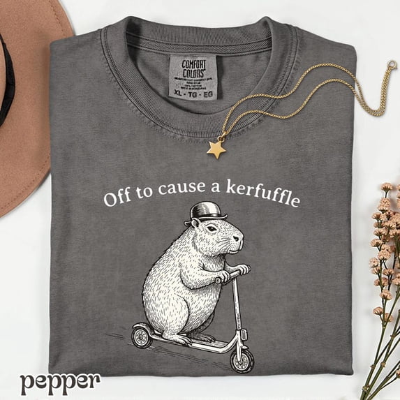 Comfort Colors® Off To Cause A Kerfuffle Shirt, Silly Animal Groundhog ...
