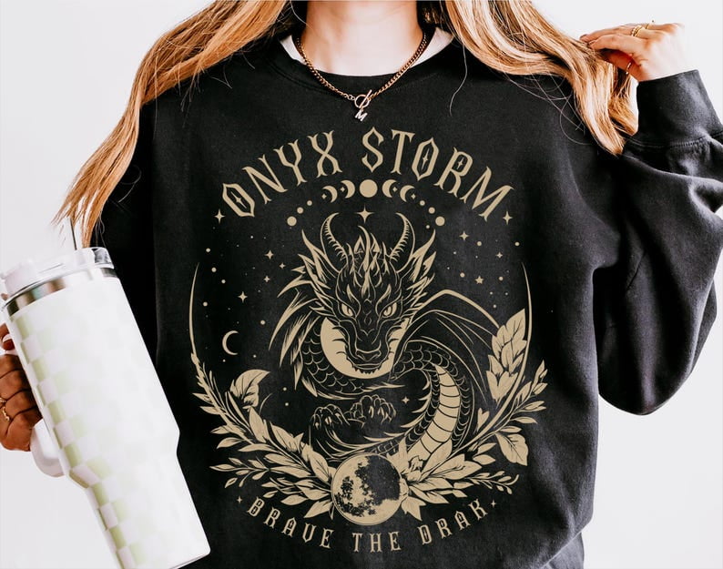 Comfort Colors® Onyx Storm Sweatshirt, Fourth Wing Sweatshirt, Dragon ...