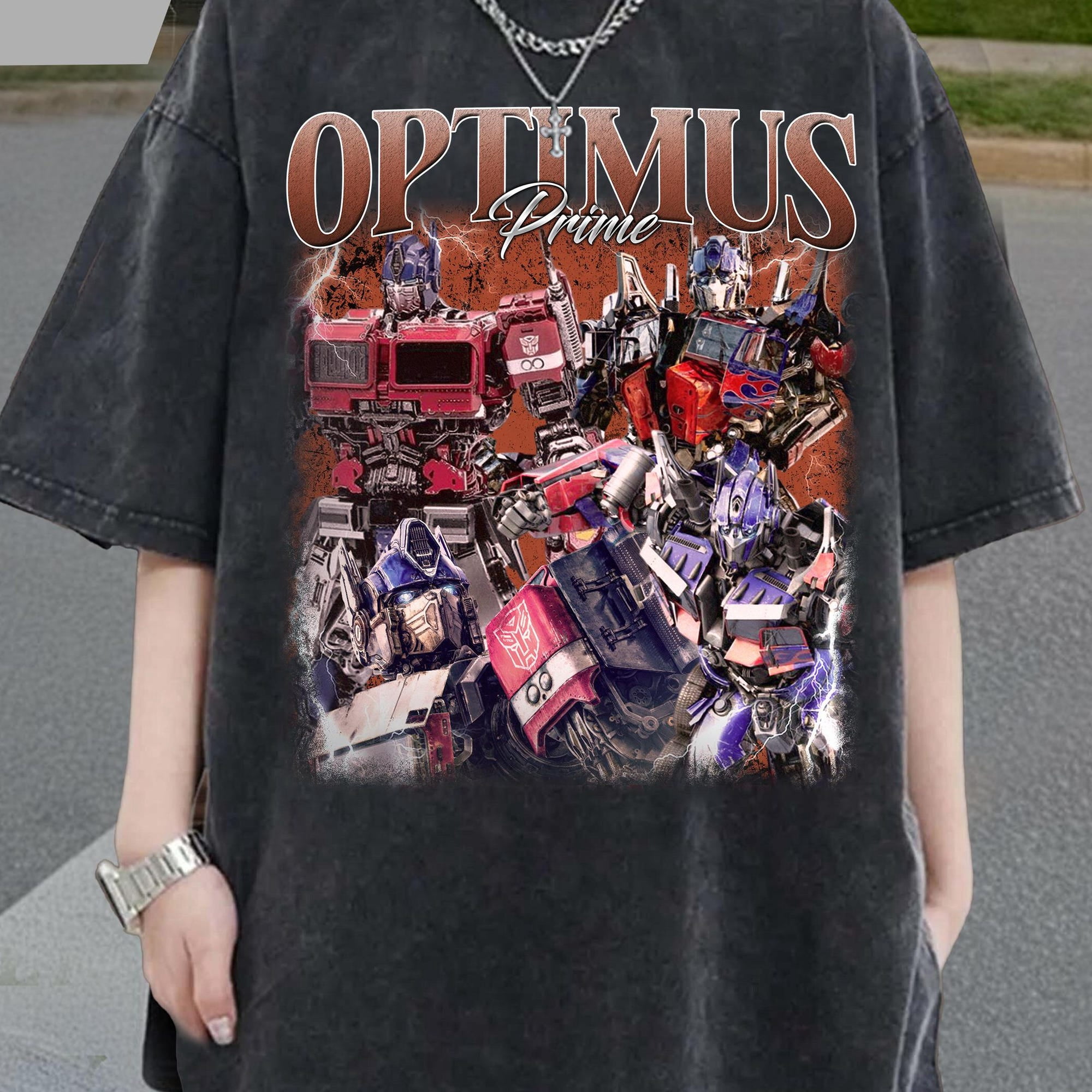Comfort Colors Optimus Prime 90s Retro Tee - Dark T-Shirt with Dynamic ...