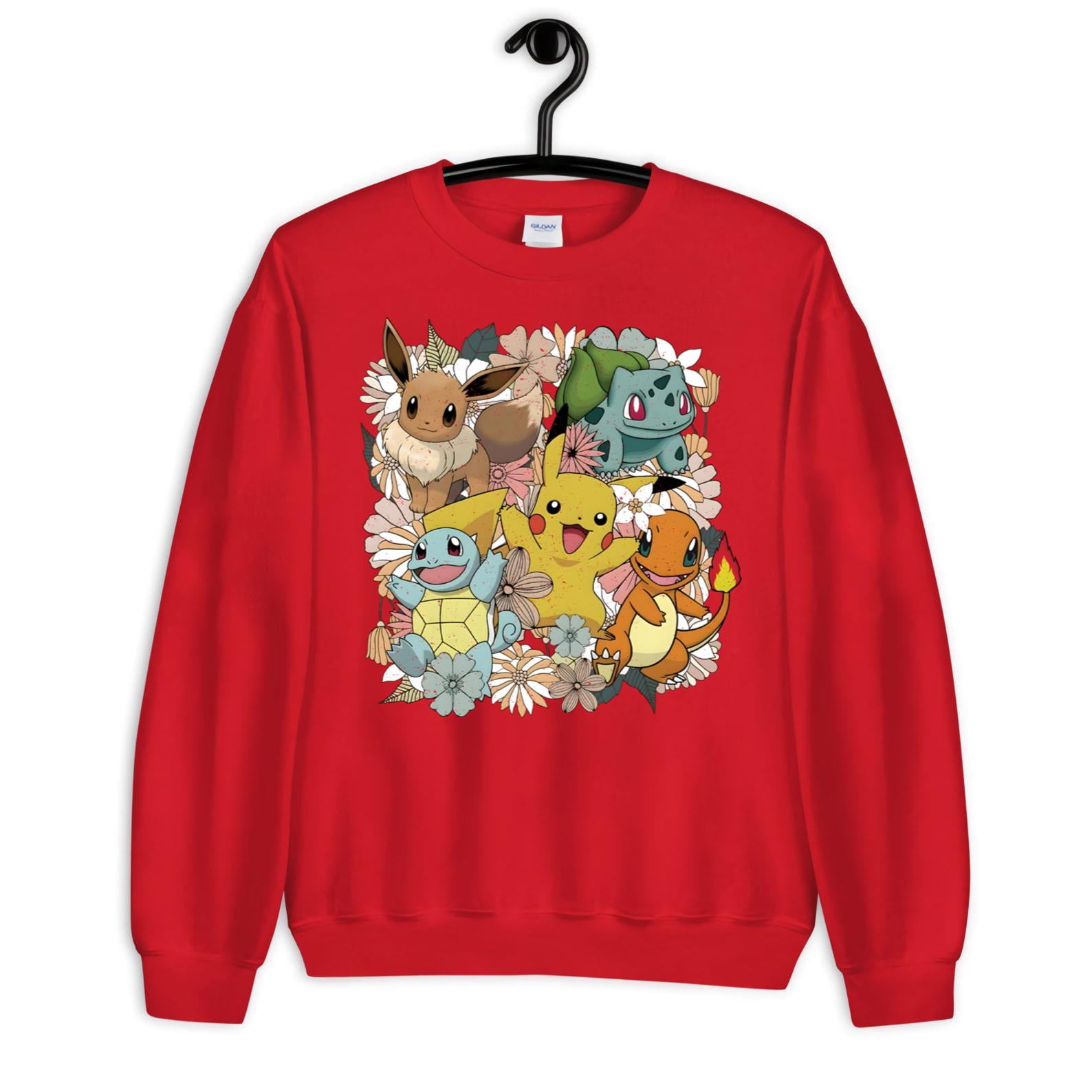 Comfort Colors® PKM Characters Flower Vintage Shirt, Cartoon Anime ...