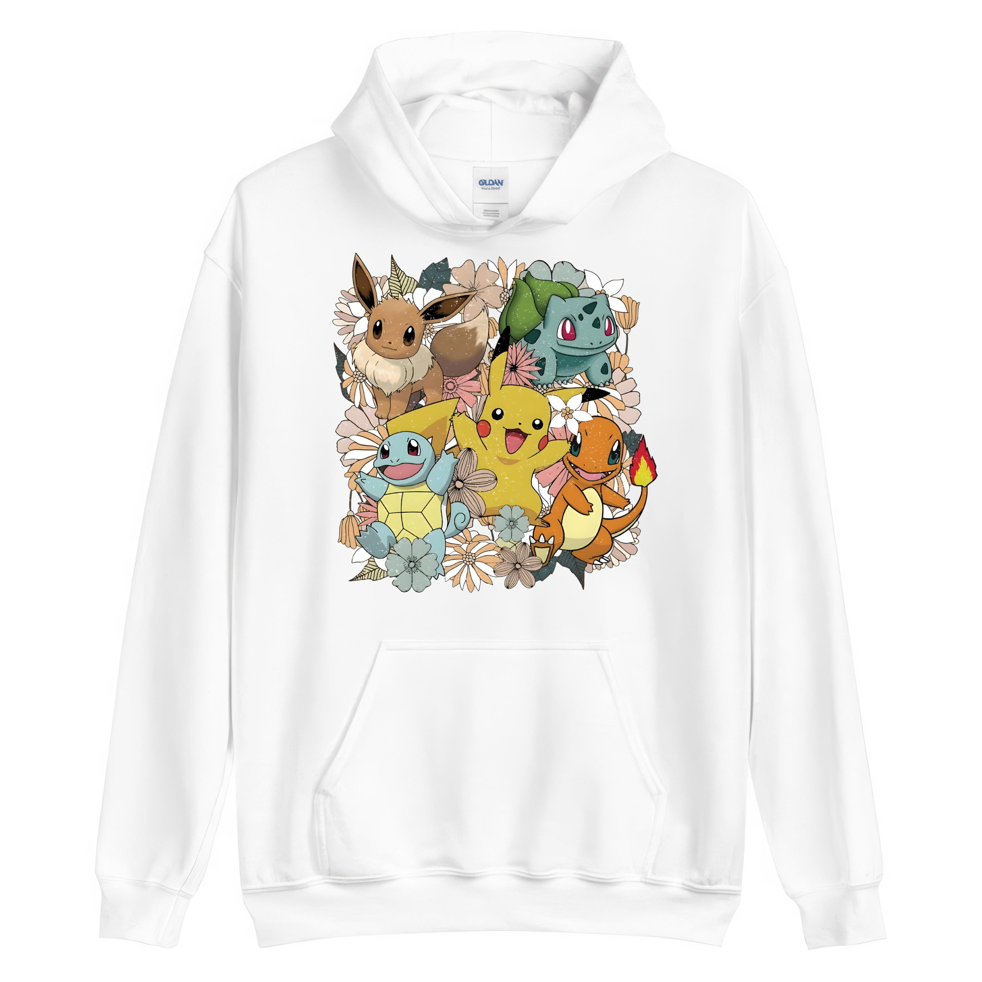 Comfort Colors® PKM Characters Flower Vintage Shirt, Cartoon Anime ...