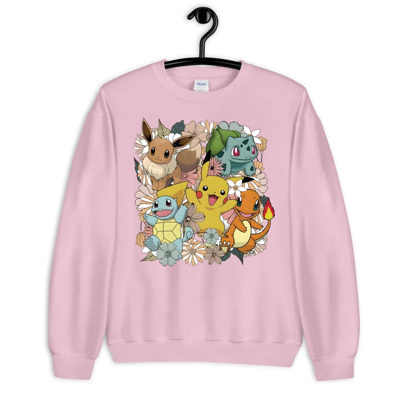 Comfort Colors® PKM Characters Flower Vintage Shirt, Cartoon Anime ...