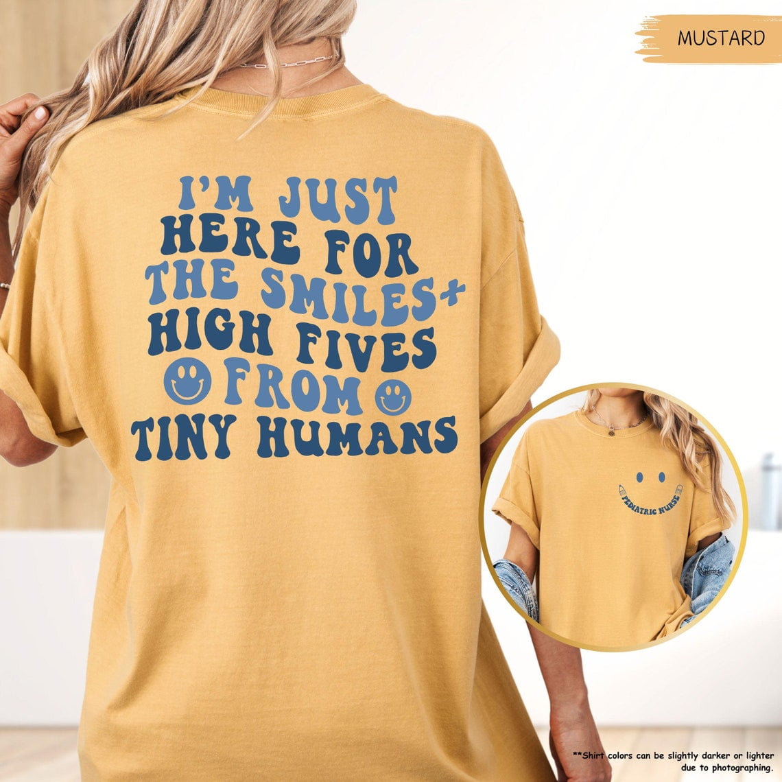 Pediatric Nurse Shirt, I'M Just Here For The Smiles High Fives From ...