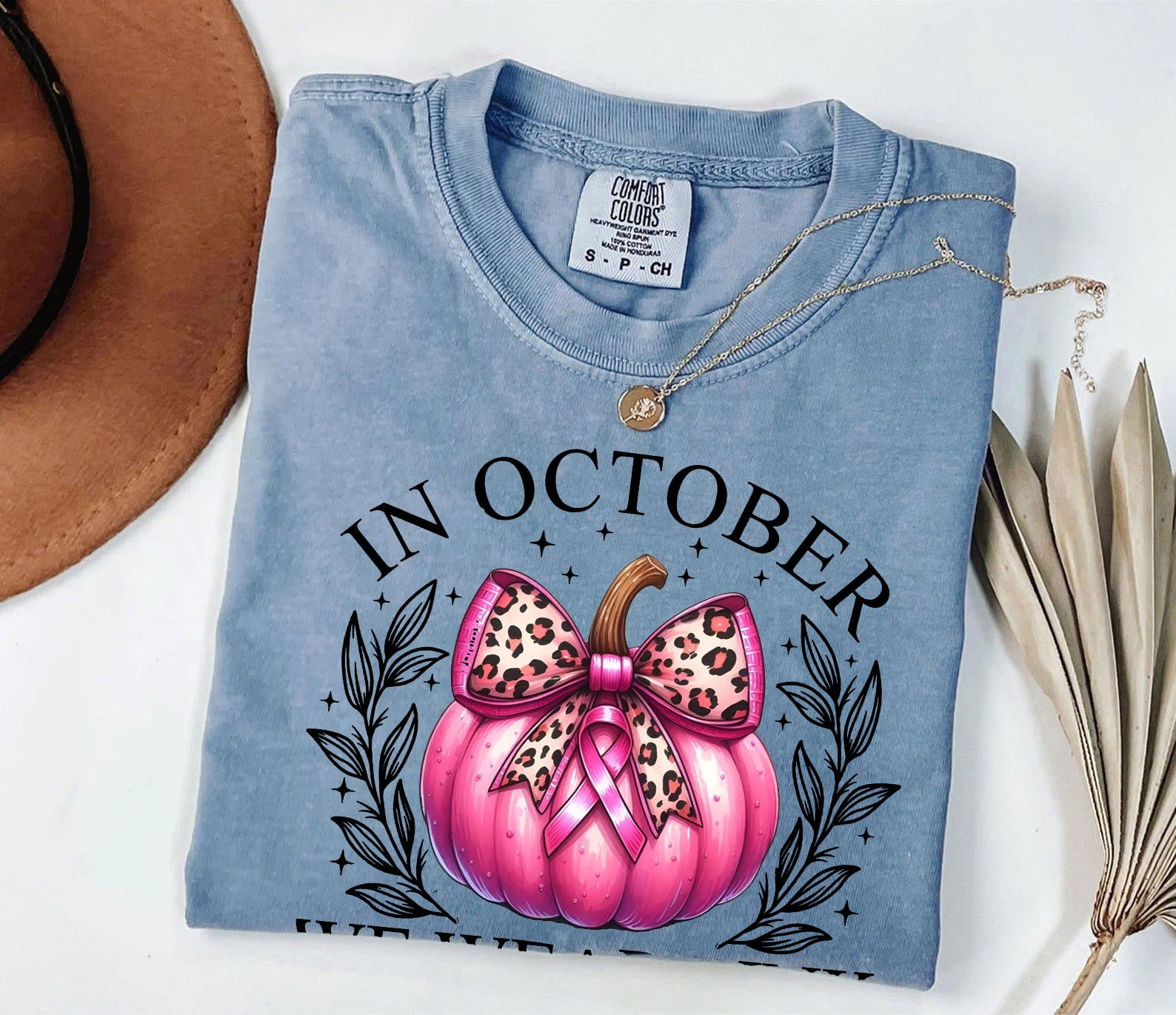 Comfort Colors Pink Breast Cancer Awareness Sweatshirt – In October We ...