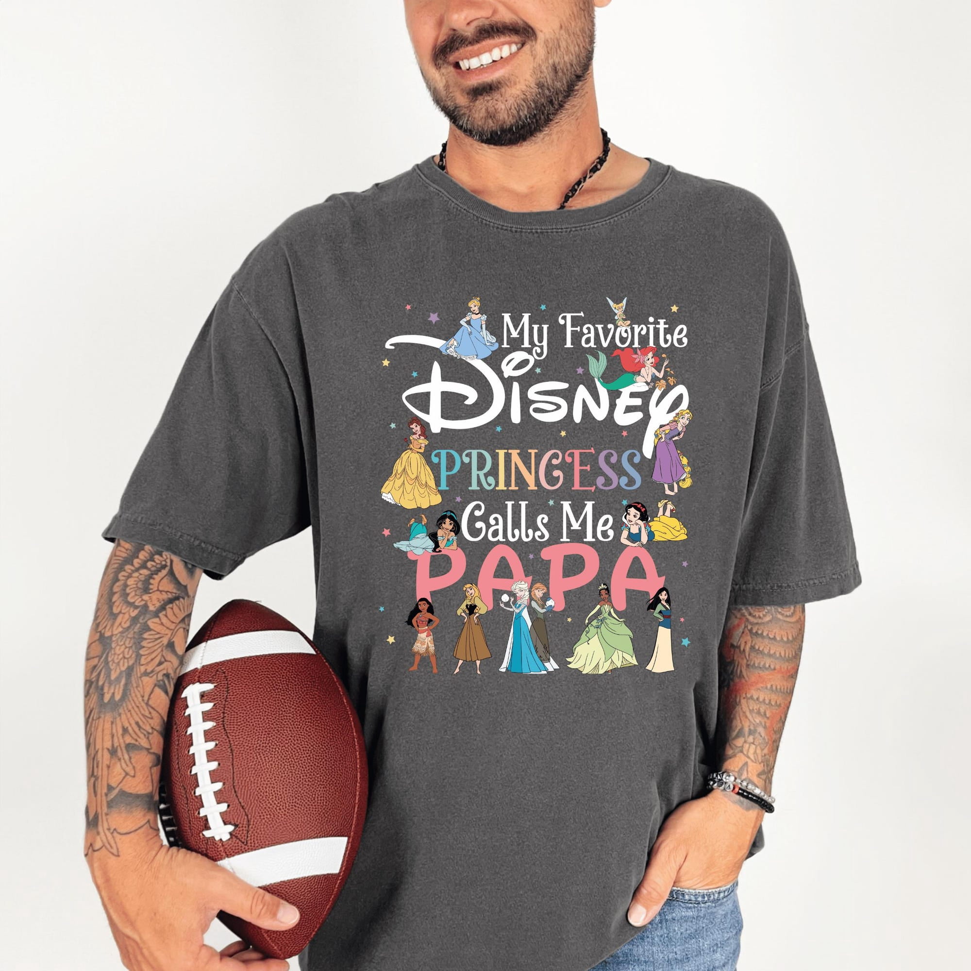 Comfort Colors Princess Call Me Papa Shirt - Personalized Dad Tee ...