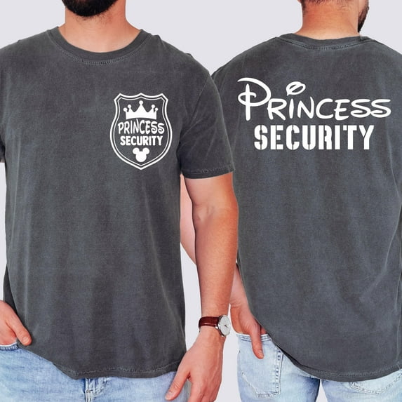 Comfort Colors® Princess Security Shirt, Back Front Shirt, Disney ...
