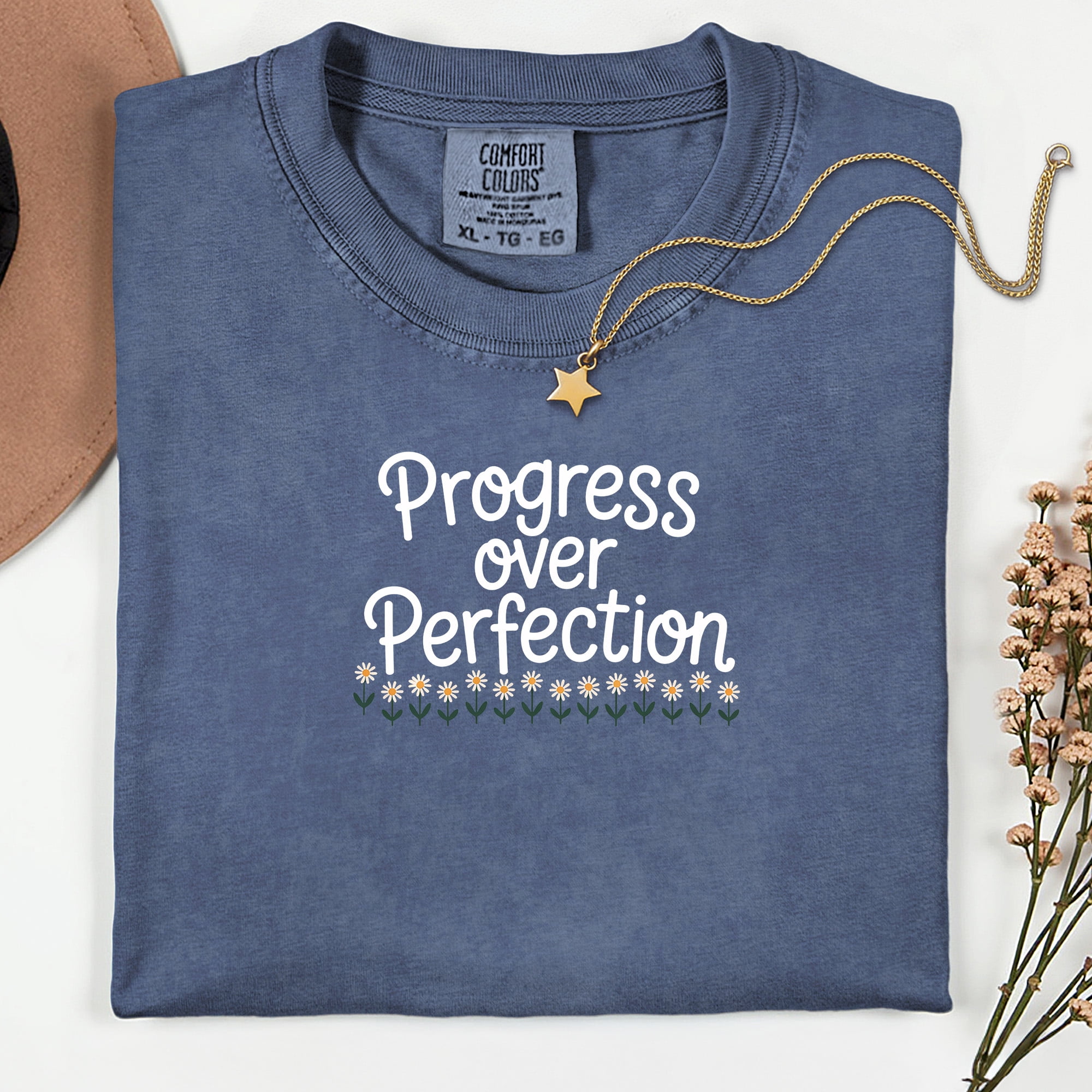 Comfort Colors® Progress Over Perfection Shirt Inspirational Teacher ...
