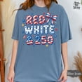 Comfort Colors® Red White & 250 Anniversary Shirt, Bow Preppy Patriotic ...