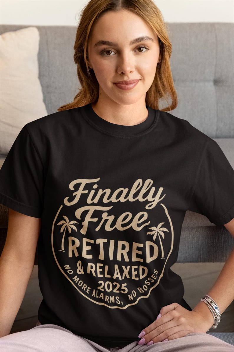 Comfort Colors Retired 2025 Shirt With Palm Tree, Funny No More Alarms ...