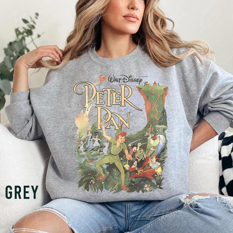 Comfort Colors Retro Disney Peter Pan Shirt, Funny Disney Tinker Bell ...