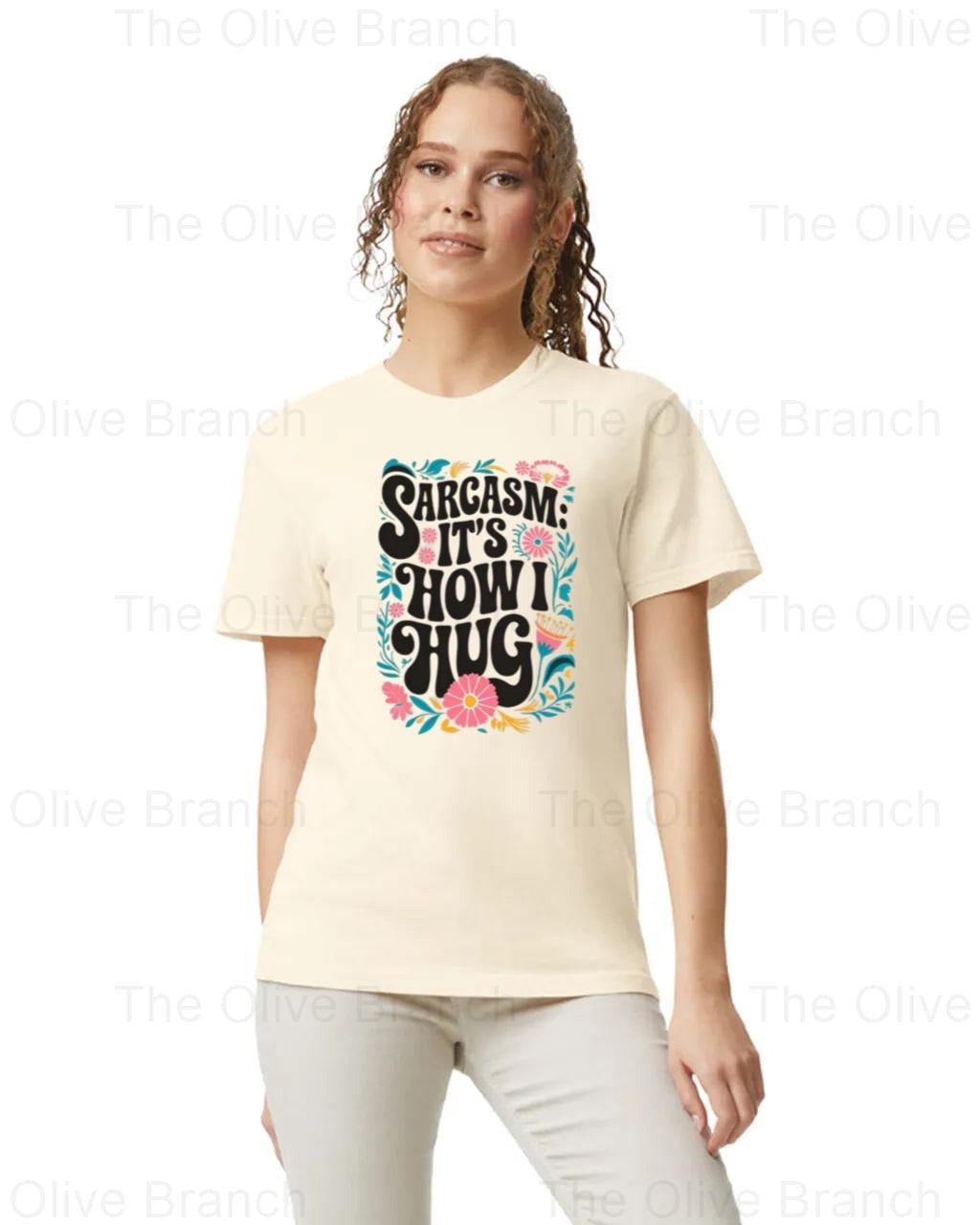 Comfort Colors Sarcasm T Shirt How I Hug Oversized Funny Wit Quote ...