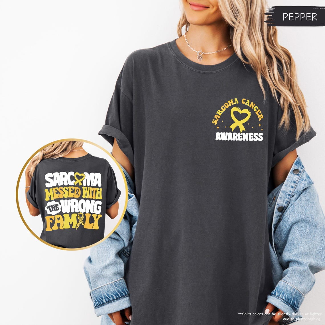 Comfort Colors Sarcoma Cancer Awareness Shirt, Sarcoma Messed With The ...