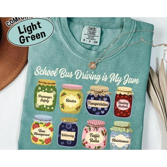 Comfort Colors School Bus Driver Shirt, School Bus Driving is My Jam ...