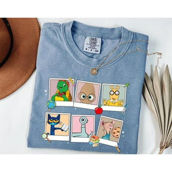 Comfort Colors School Character Shirt, Kindergarten Teacher Shirt, I ...