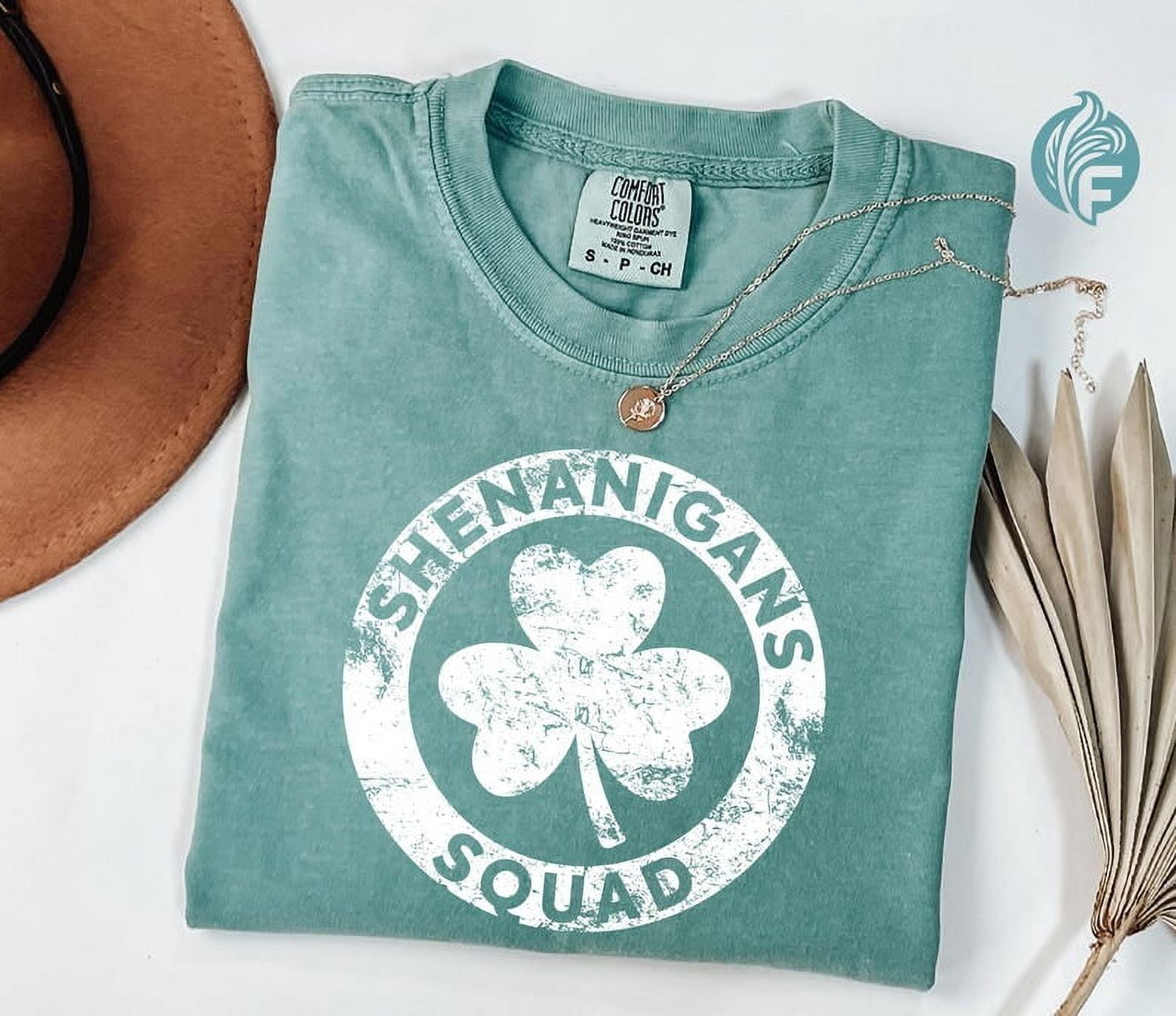 Comfort Colors® Shenanigans Squad Shirt, Retro Shamrock Leaf Crewneck ...