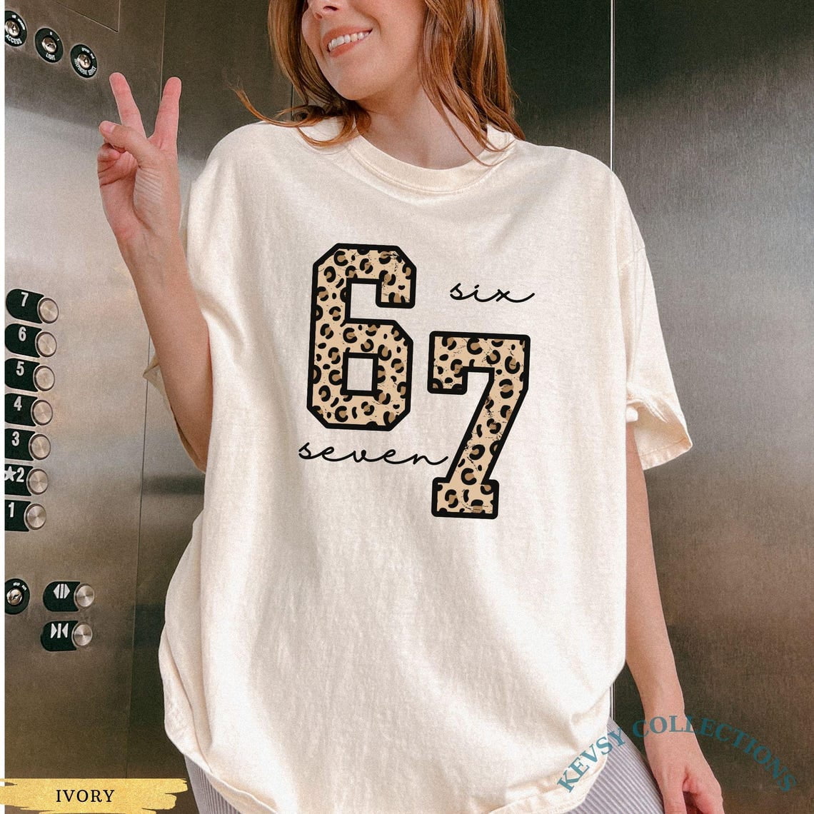 Comfort Colors Six Seven Leopard Print Shirt, Funny 6 7 Meme T-Shirt ...
