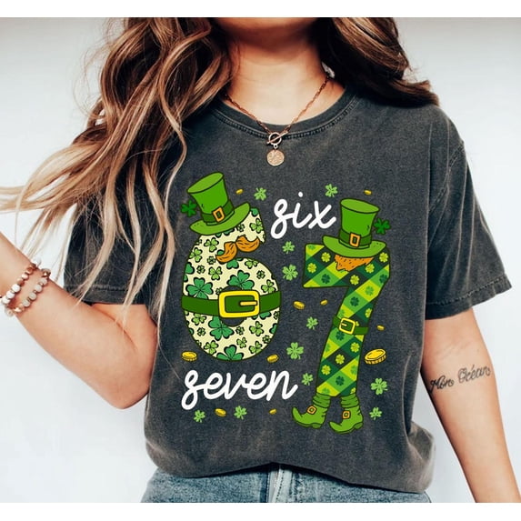 Comfort Colors Six Seven Lucky Shamrock Shirt – St. Patrick’s Day Meme ...