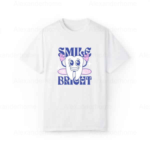 Comfort Colors Smile Bright Tee For Radiant And Cheerful Styles Happy ...