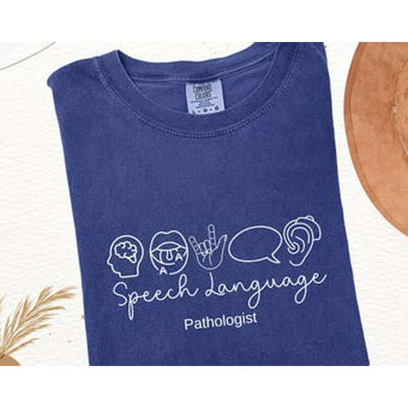Comfort Colors Speech Therapy Shirt, Speech Language Pathologist Tee ...