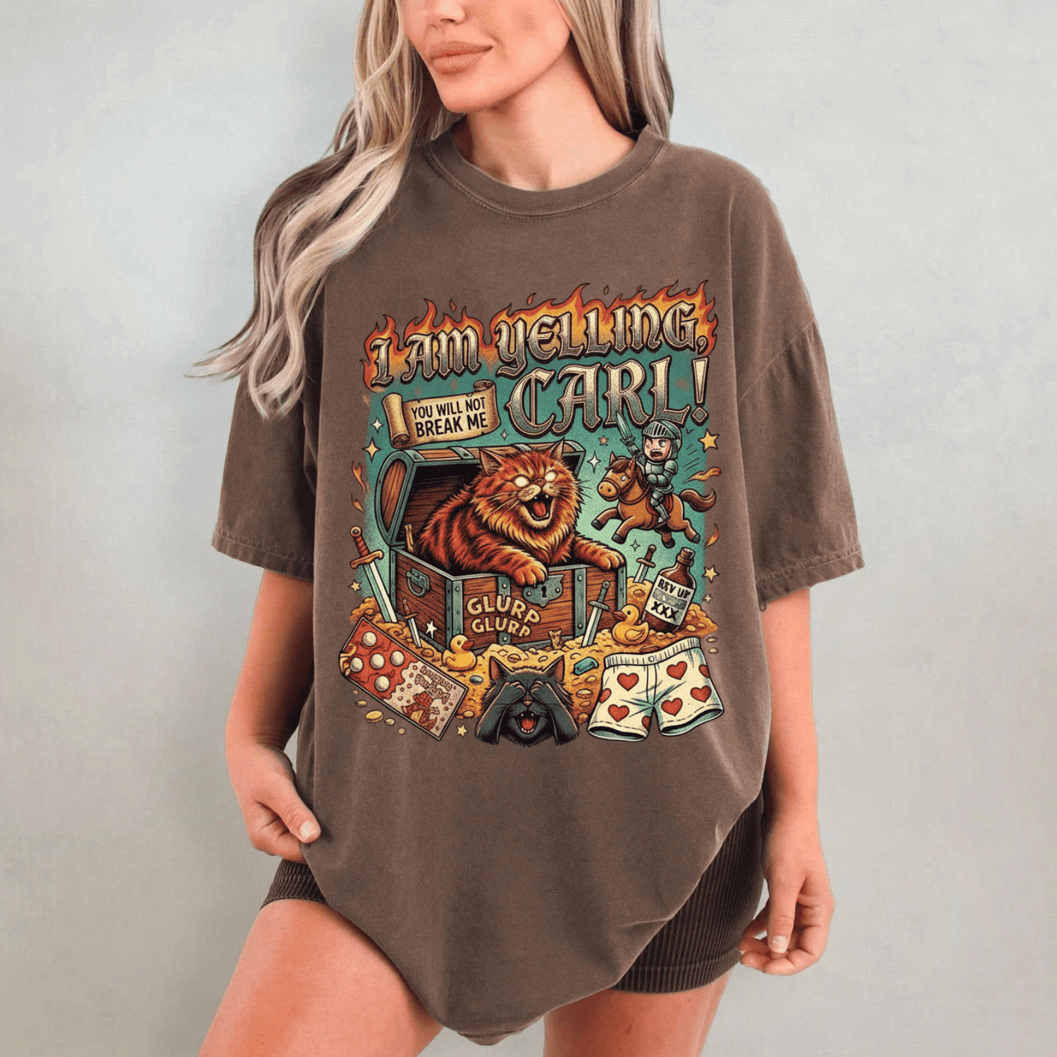 Comfort Colors T-Shirt, "Dungeon Crawler Carl" Princess Donut & Mongo ...