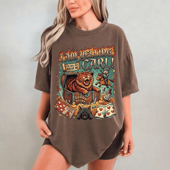 Comfort Colors T-Shirt, "Dungeon Crawler Carl" Princess Donut & Mongo ...