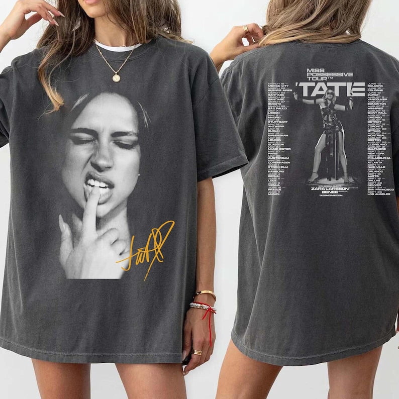 Comfort Colors Tate McRae Tour 2025 Two Sided Shirt, Miss Possessive ...