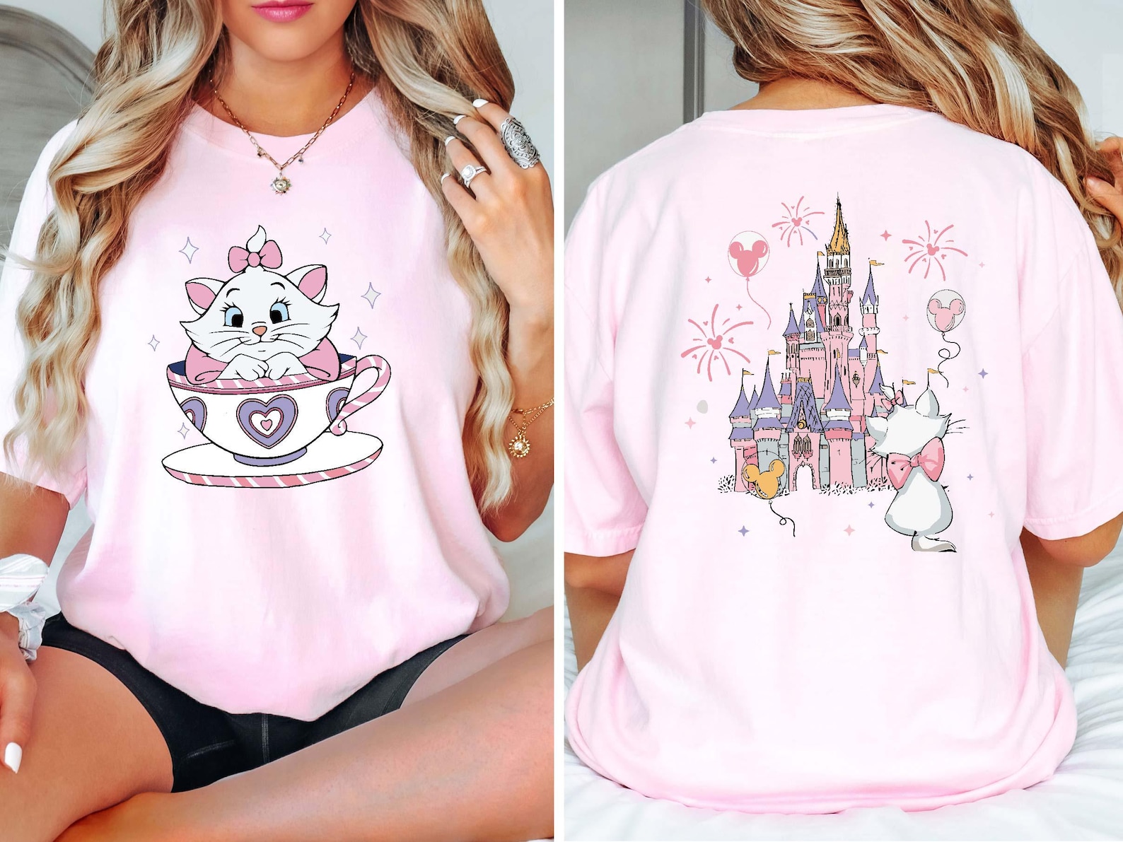 Comfort Colors The Aristocats Marie Cat Mad Tea Cup Party 2Sided T ...