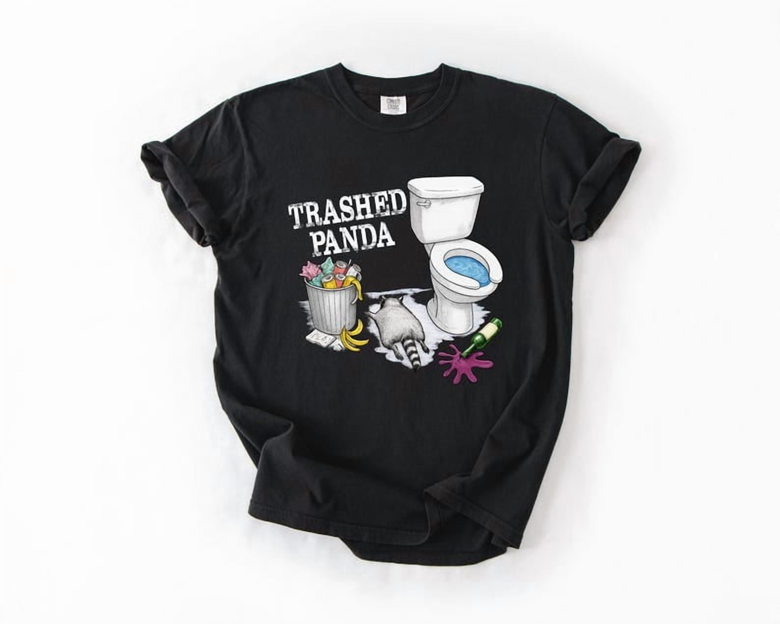 Comfort Colors® Trashed Panda Funny Drunk Raccoon T-Shirt, Trash Panda ...