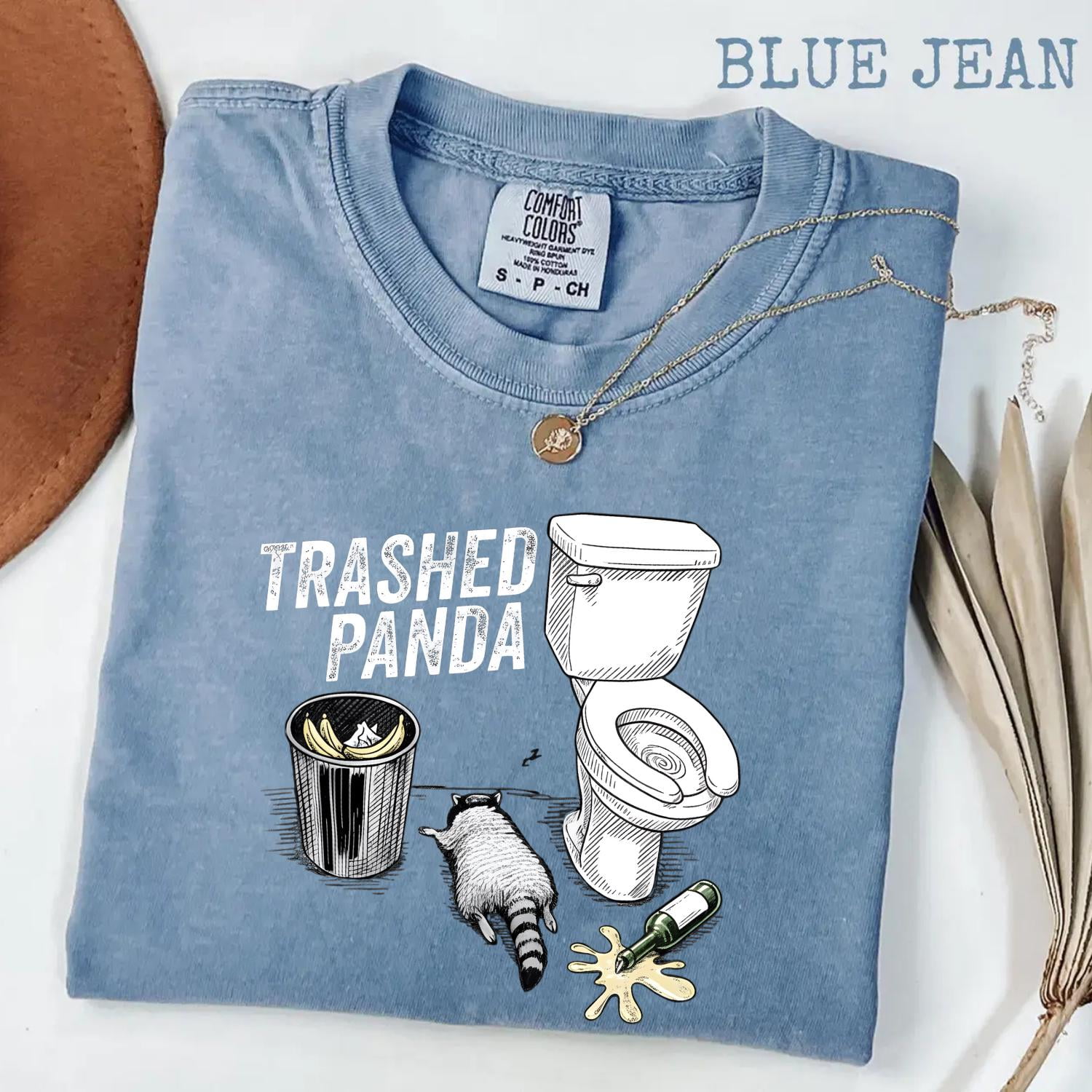 Comfort Colors® Trashed Panda Funny Drunk Raccoon T-Shirt, hilarious ...
