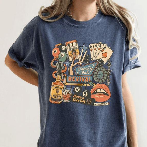 Comfort Colors Treaty Oak Revival Shirt, Country Music Graphic Tee ...