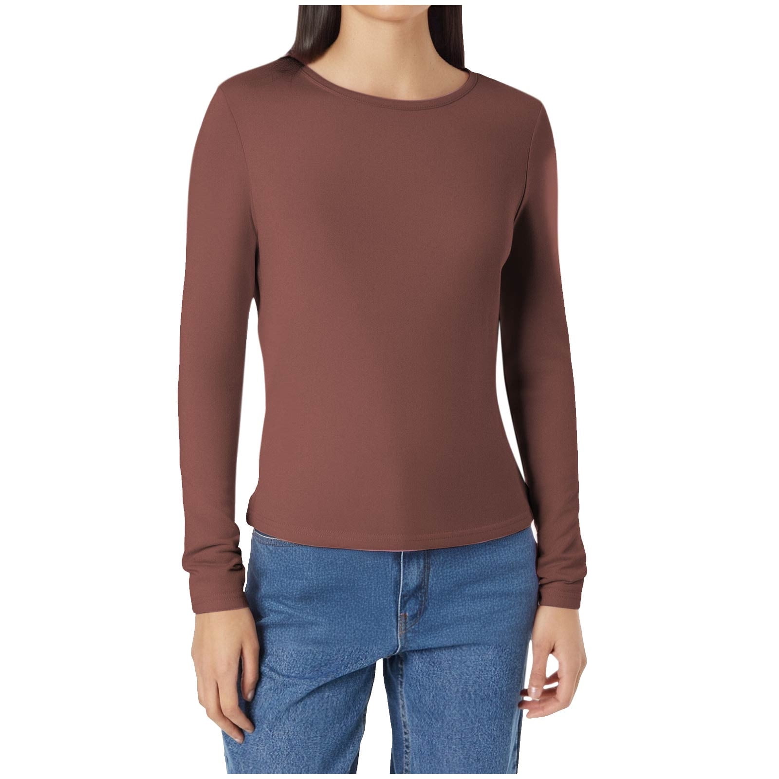 Comfort Colors Tshirt For Women Sexy Casual Long Sleeve Crew-neck ...