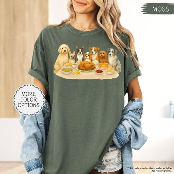 Comfort Colors Turkey Day Dog Shirt, Thanksgiving Tee For Dog Lover ...
