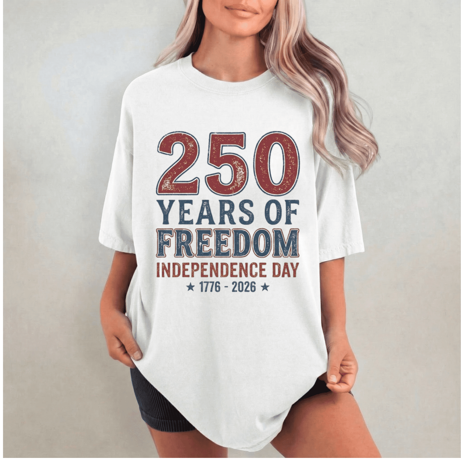 Comfort Colors USA 250th Anniversary T-Shirt, "250 Years of Freedom ...