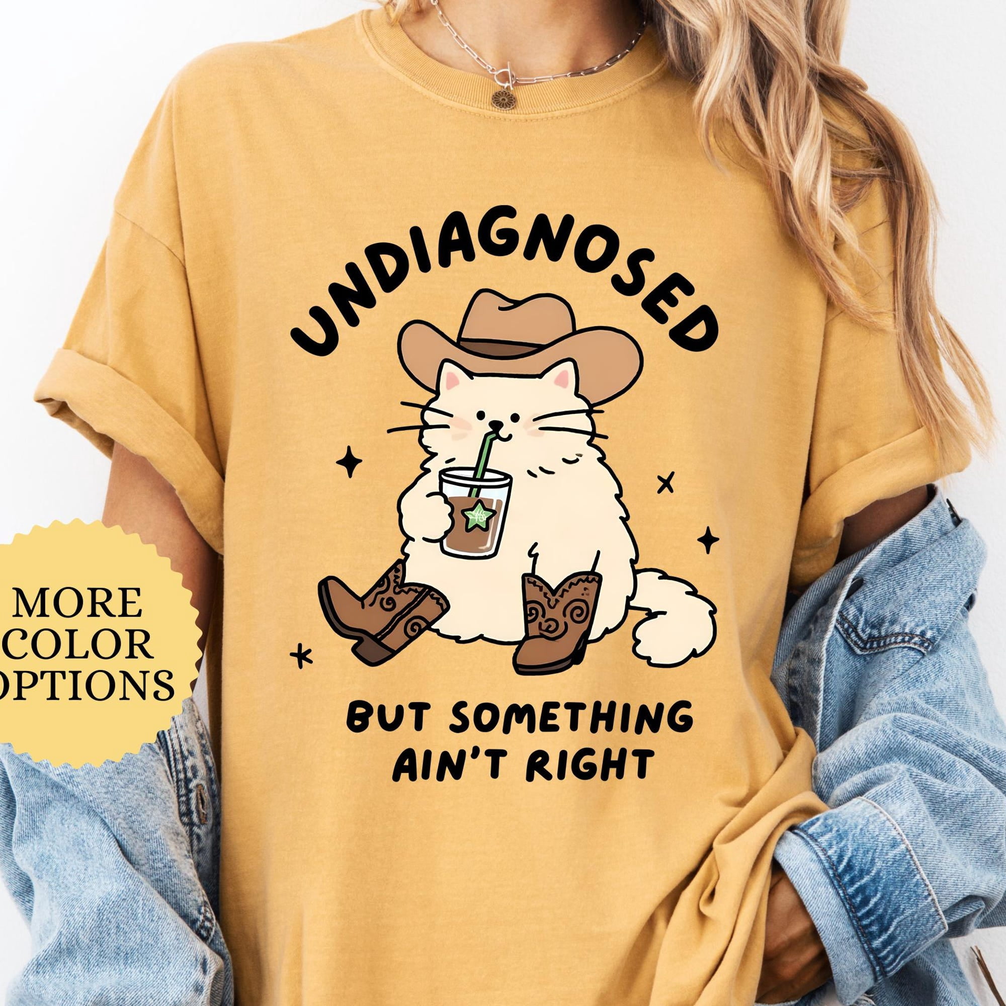 Comfort Colors® Undiagnosed But Something Ain't Right Shirt - Funny Cat ...