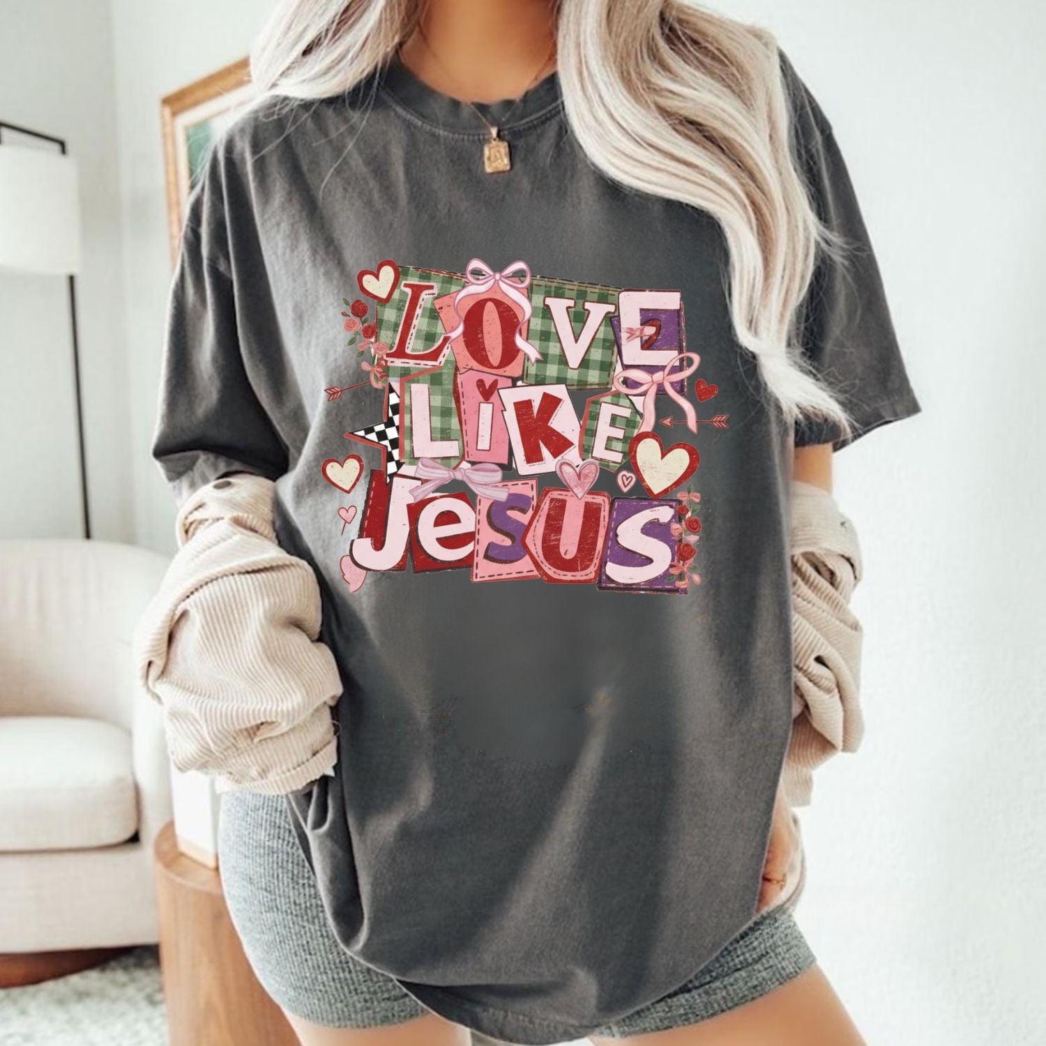 Comfort Colors Unisex T-Shirt Love Like Jesus Christian Valentine's Day ...