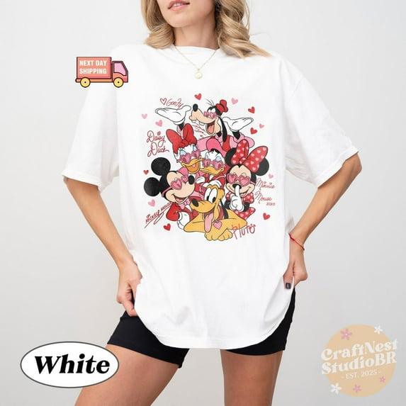 Comfort Colors Valentine Friends Graphic Shirt - Cartoon Character ...