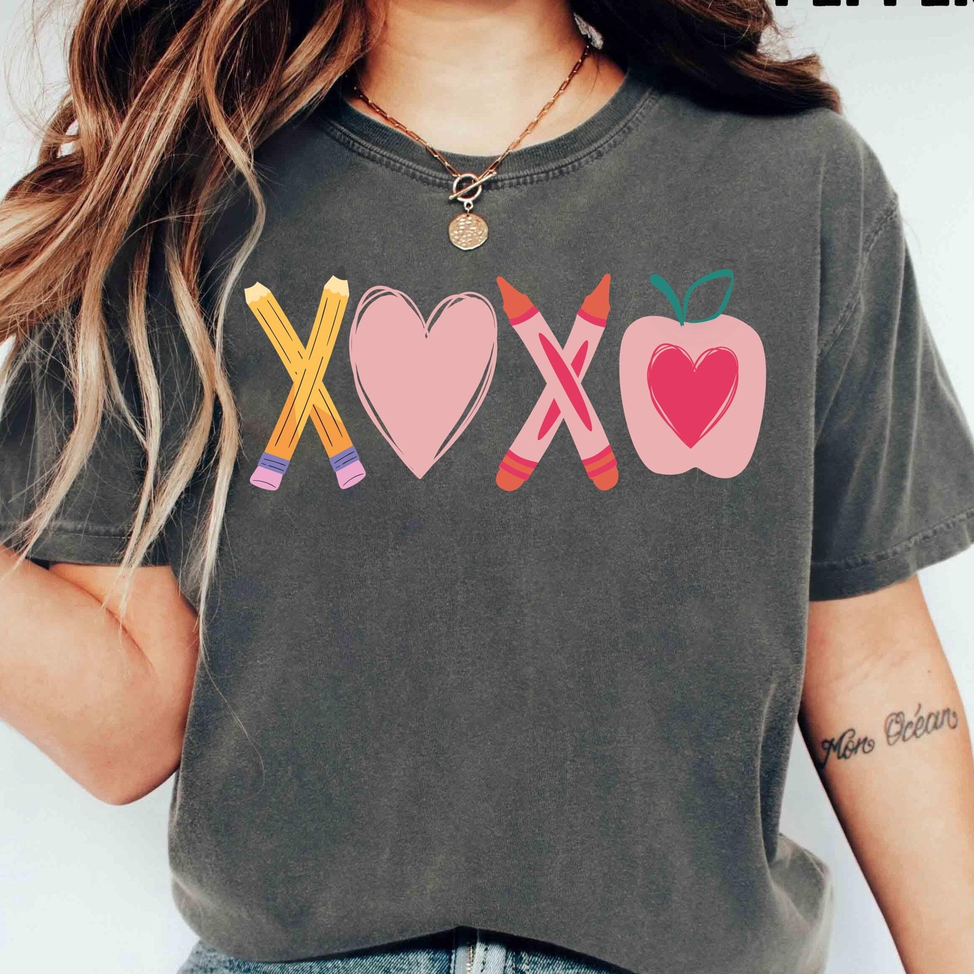 Comfort Colors Valentine's Day Teacher Shirt - Long Sleeve Sweatshirt ...