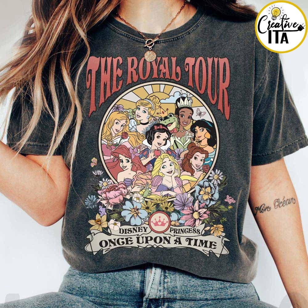 Comfort Colors Vintage Once Upon A Time The Royal Tour Disney Princess ...